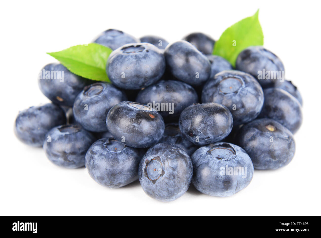 Delicious blueberries isolated on white Stock Photo - Alamy