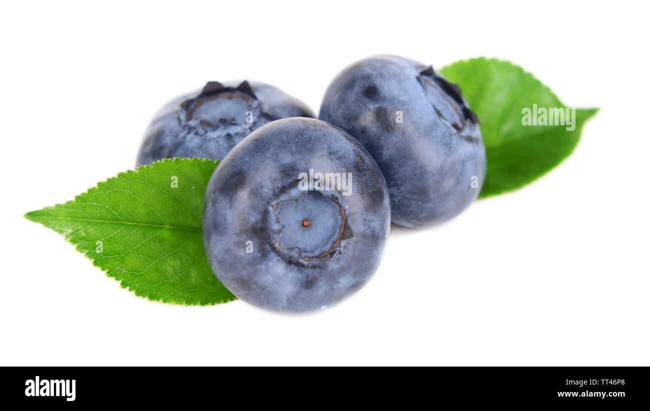 Delicious blueberries isolated on white Stock Photo - Alamy