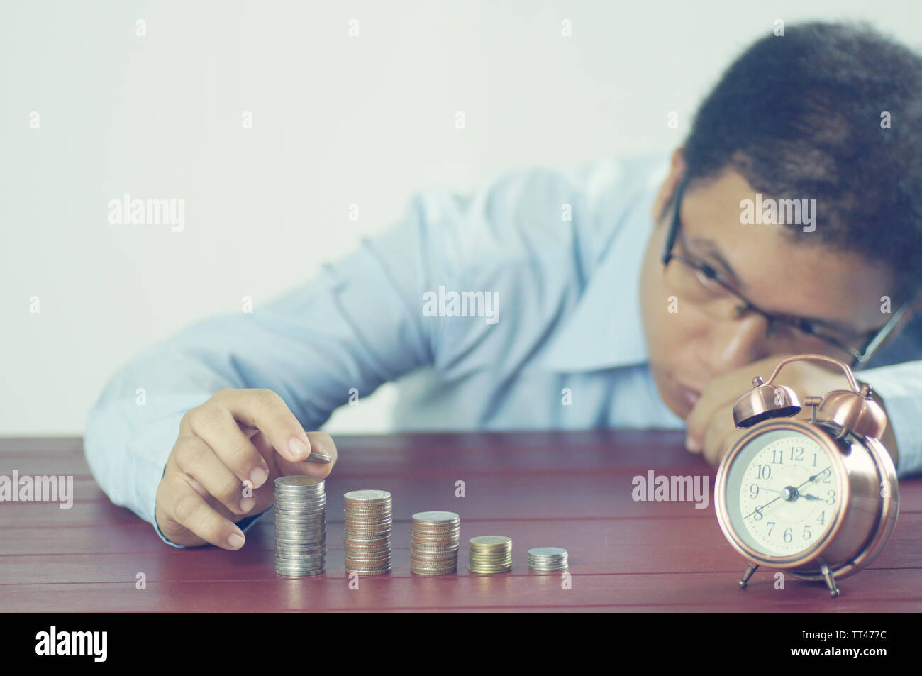 money, hand, man, business, coin, stack, finance, concept, investment ...