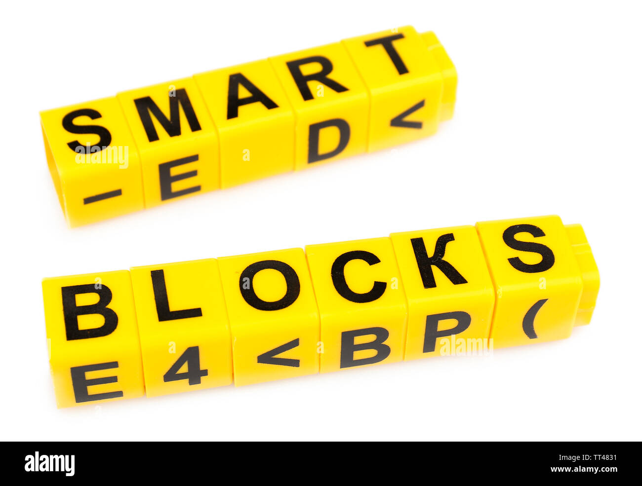 Words Smart Blocks formed from educational cubes, isolated on white ...
