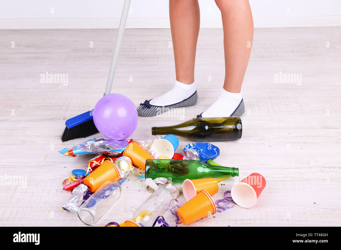 Cleaning wooden floor orange hi-res stock photography and images - Alamy