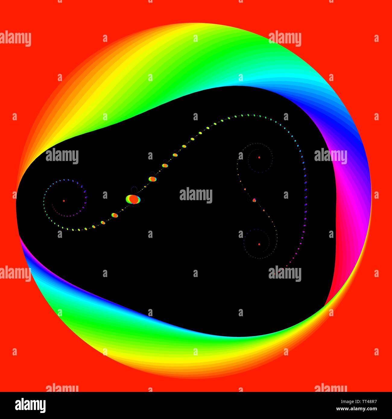 An image created using computer graphics of a mathematical object called a fractal Stock Photo ...