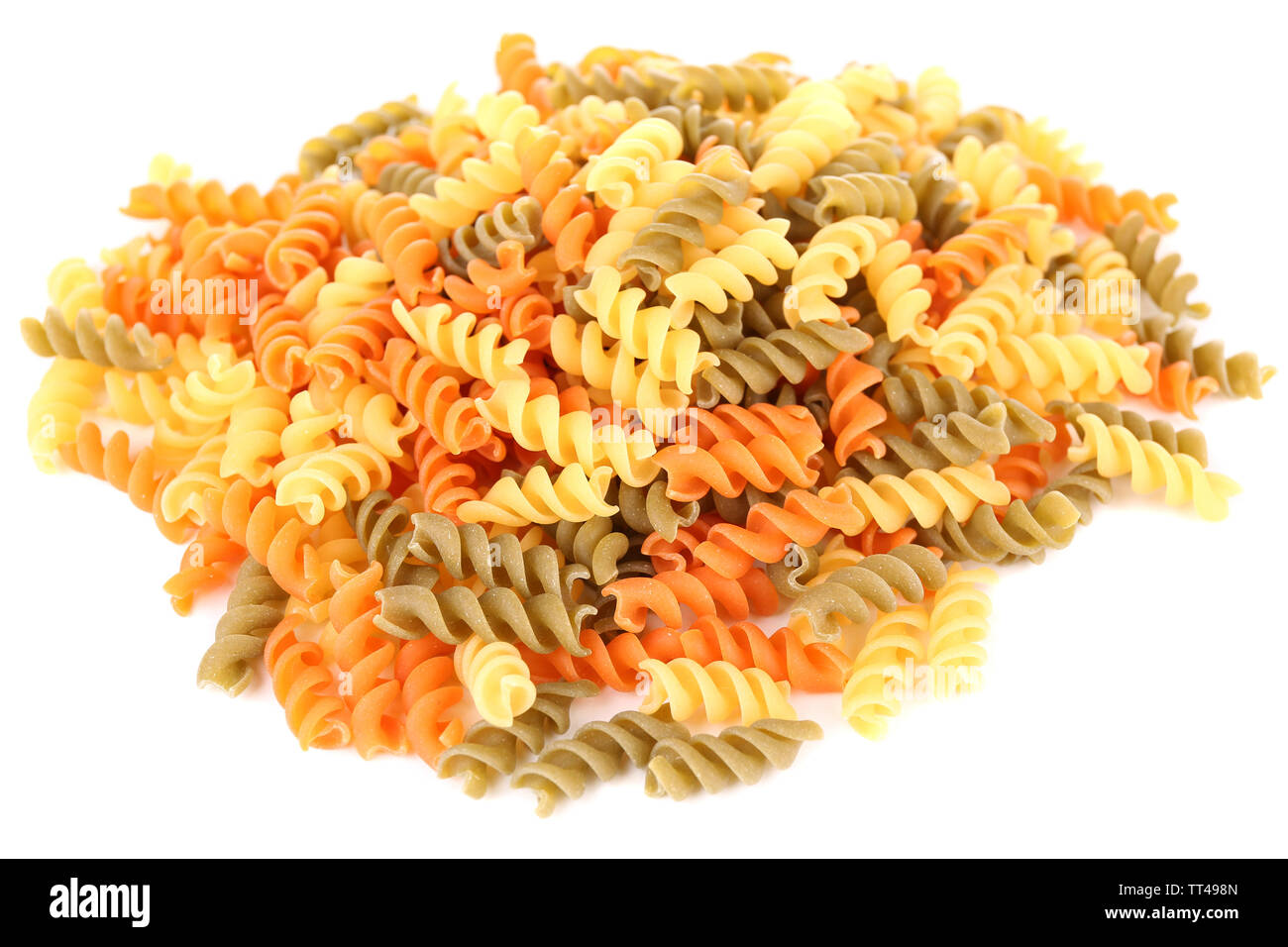Colorful pasta isolated on white Stock Photo - Alamy