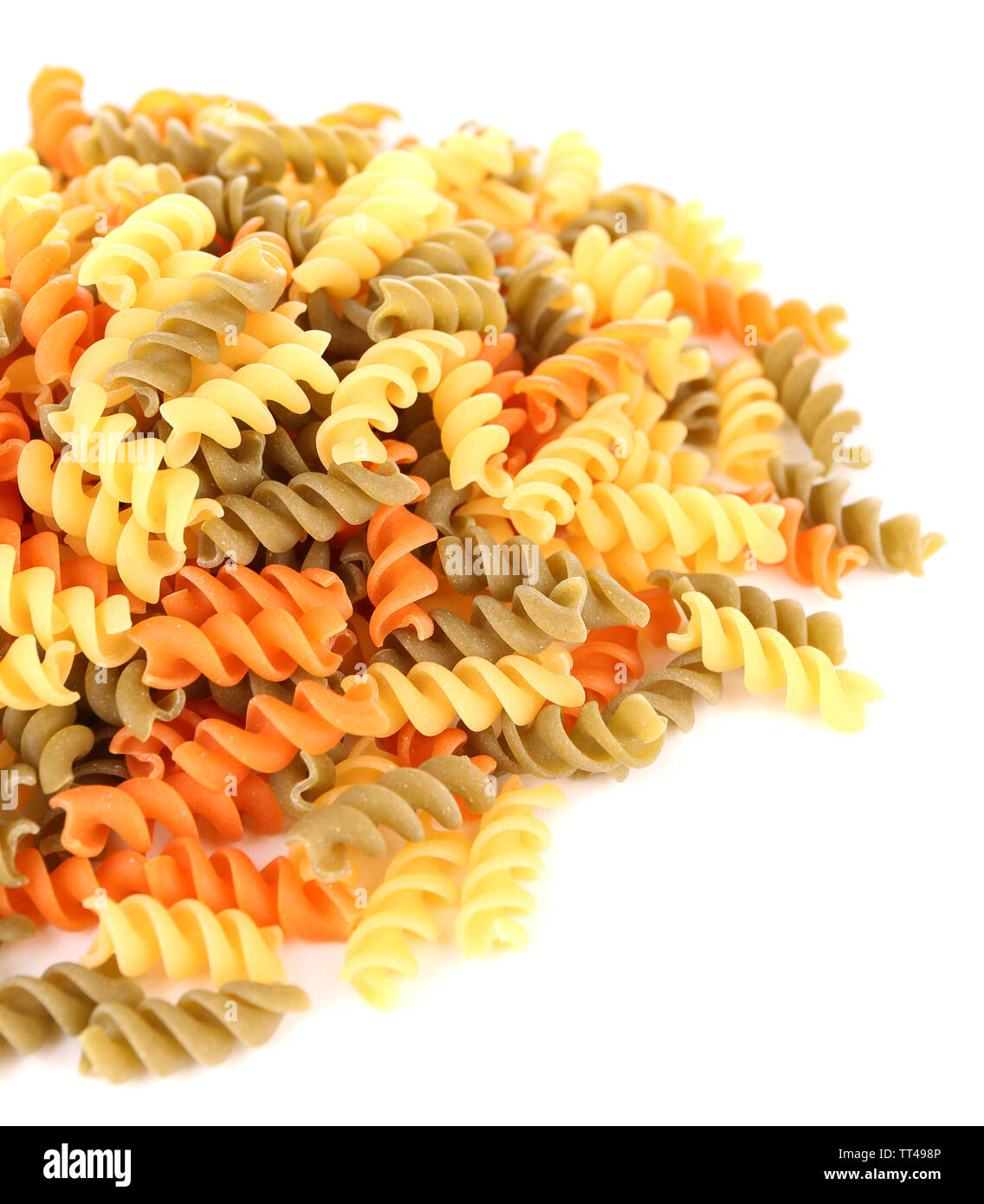 Colorful pasta isolated on white Stock Photo - Alamy
