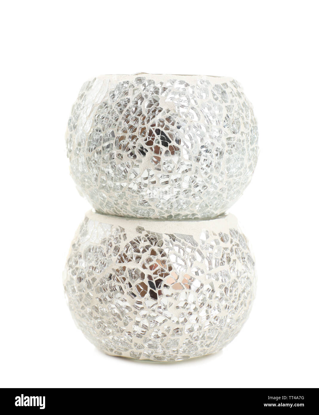 Beautiful candlesticks isolated on white Stock Photo - Alamy