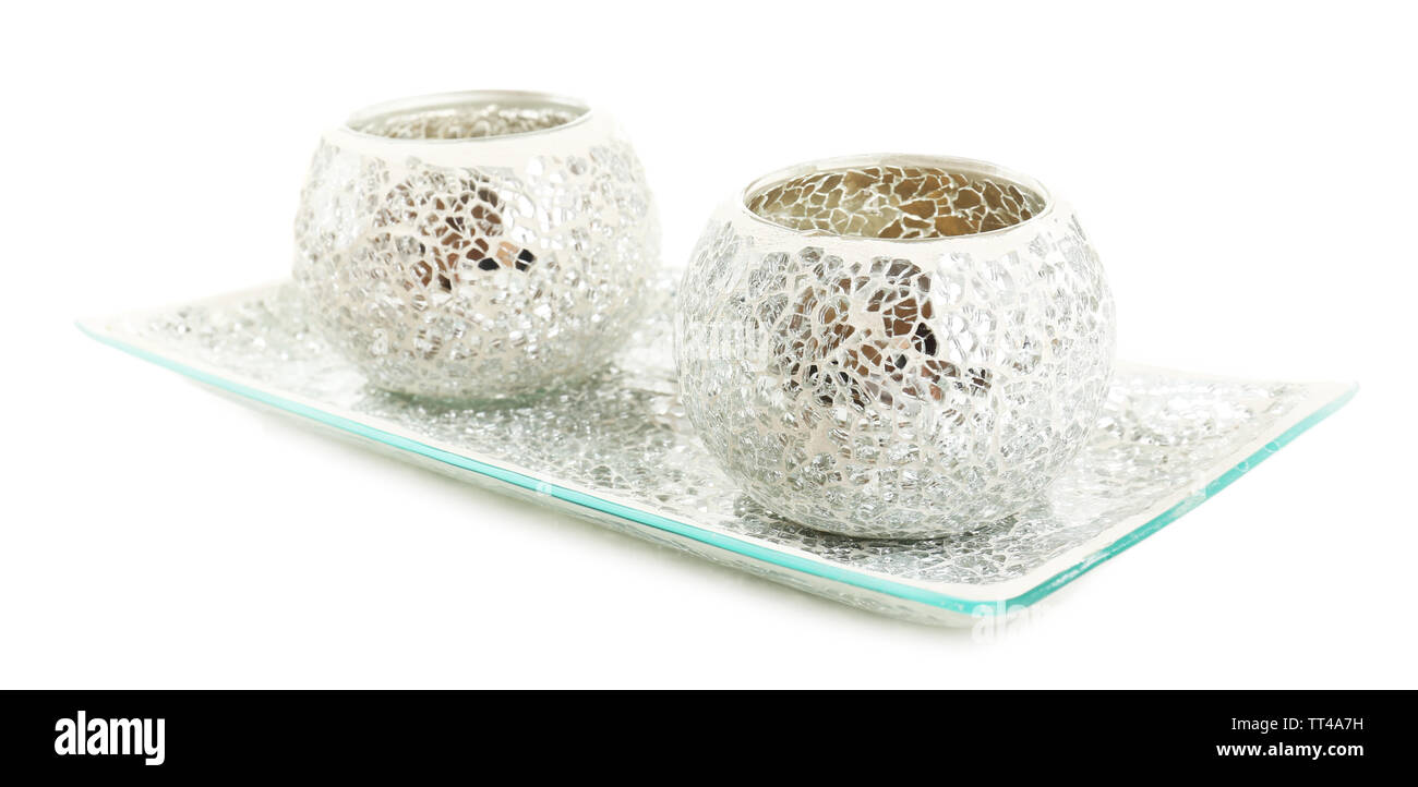 Glass candlesticks isolated on hi-res stock photography and images - Alamy