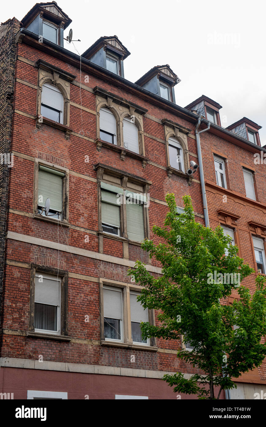 MANNHEIM, GERMANY, 05/11/2019: typical German residential buildings ...