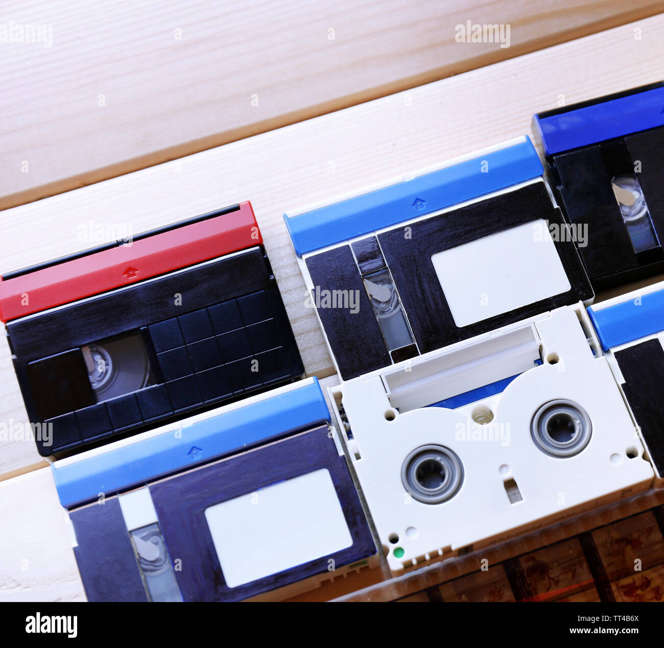 Collection of retro audio tapes, close up Stock Photo - Alamy
