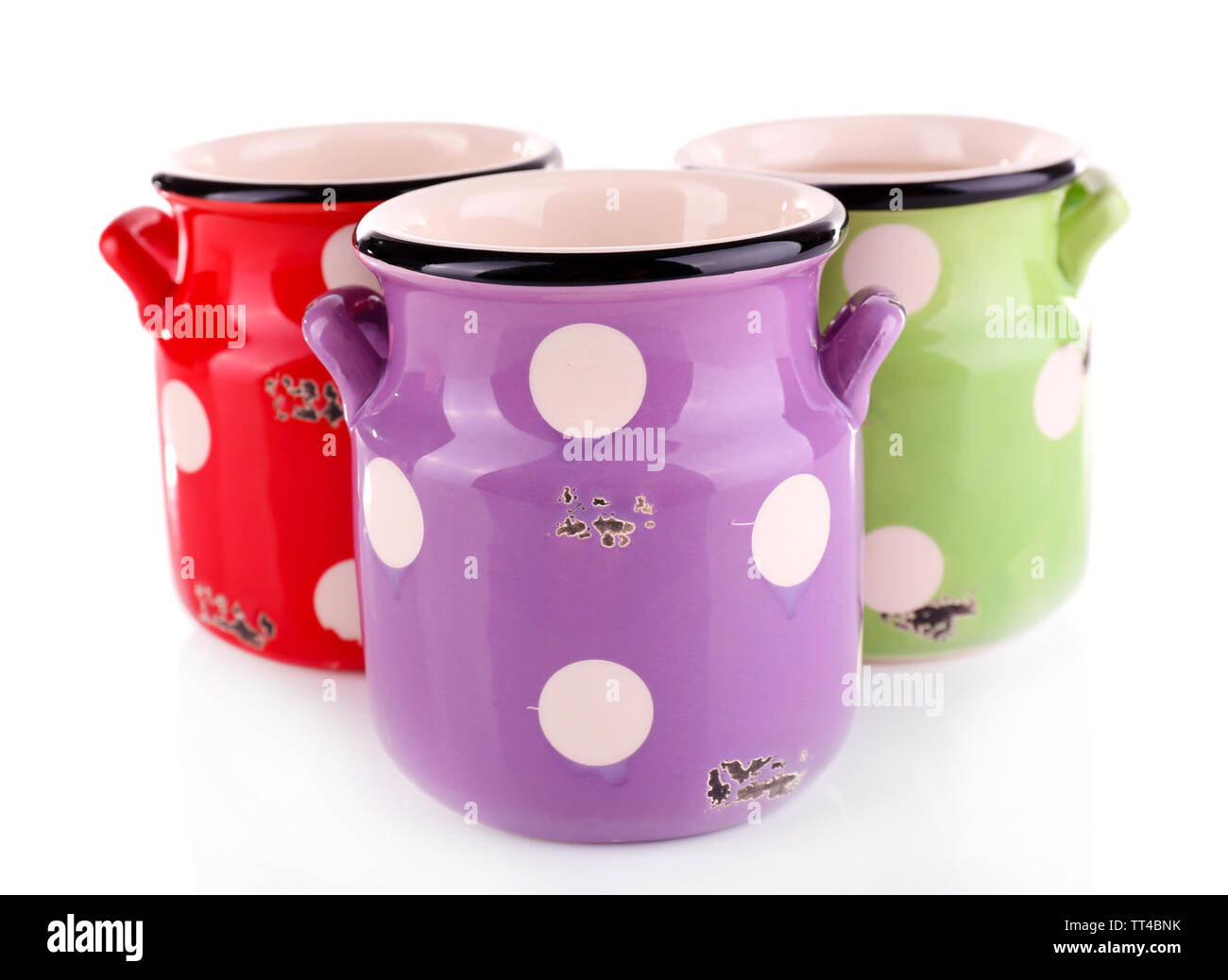 Milk cans isolated on white Stock Photo - Alamy