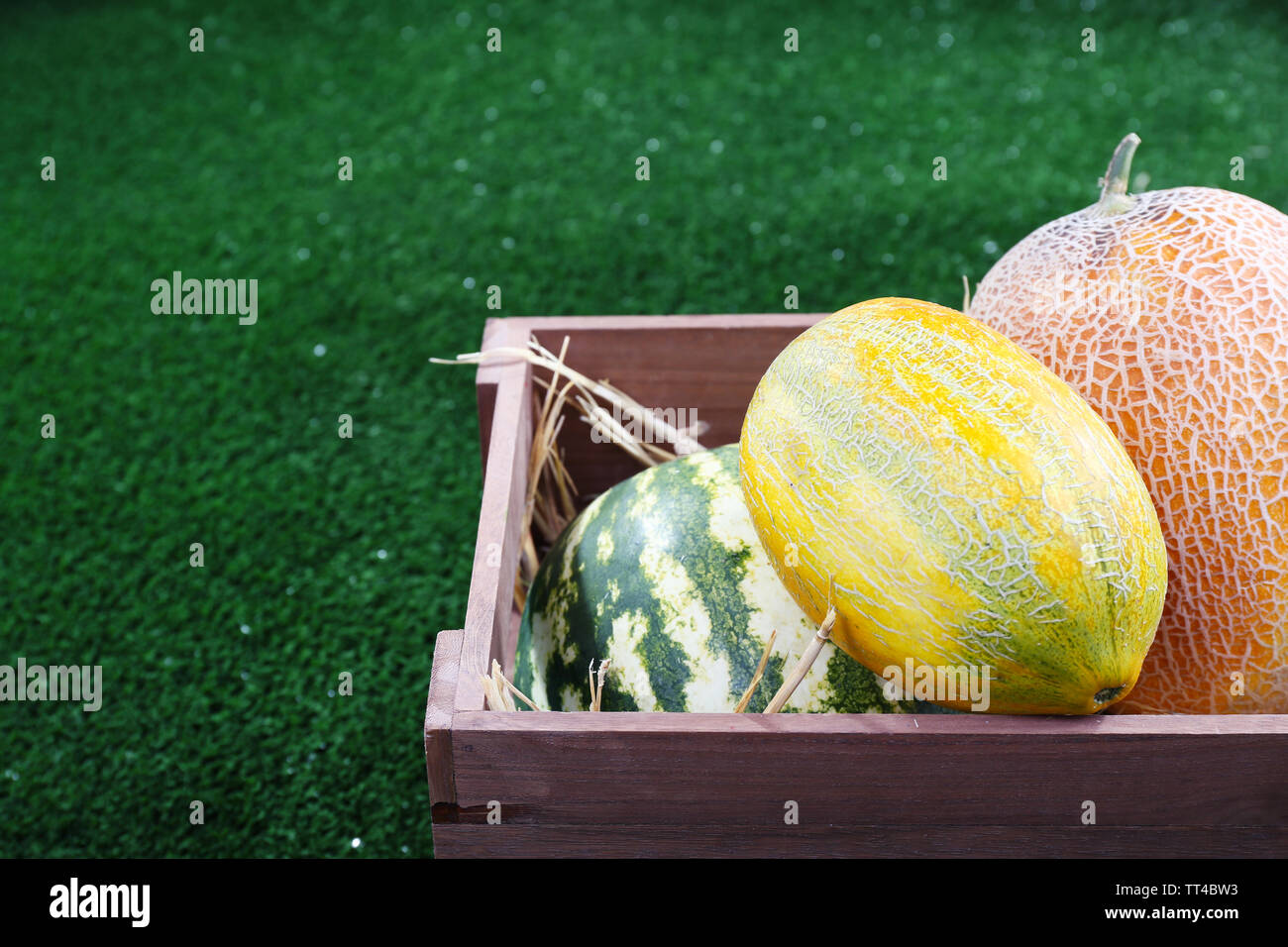 Melons in box hi-res stock photography and images - Alamy