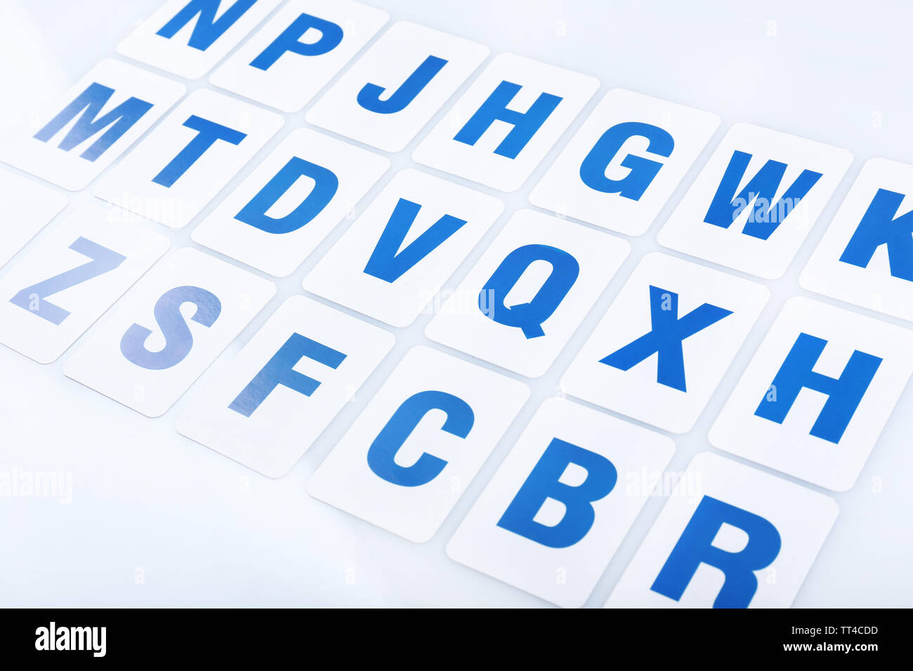 Learning alphabet letters close-up Stock Photo - Alamy