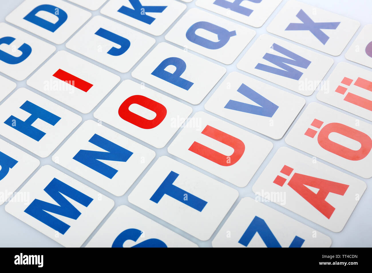 Learning alphabet letters close-up Stock Photo - Alamy