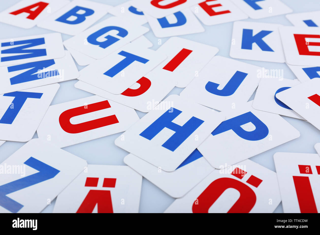 Learning alphabet letters close-up Stock Photo - Alamy