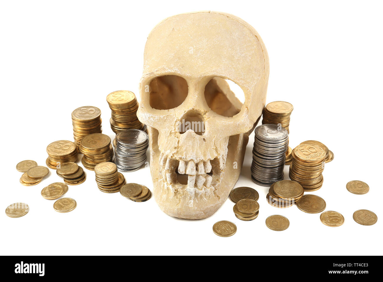 Coins skull Cut Out Stock Images & Pictures - Alamy
