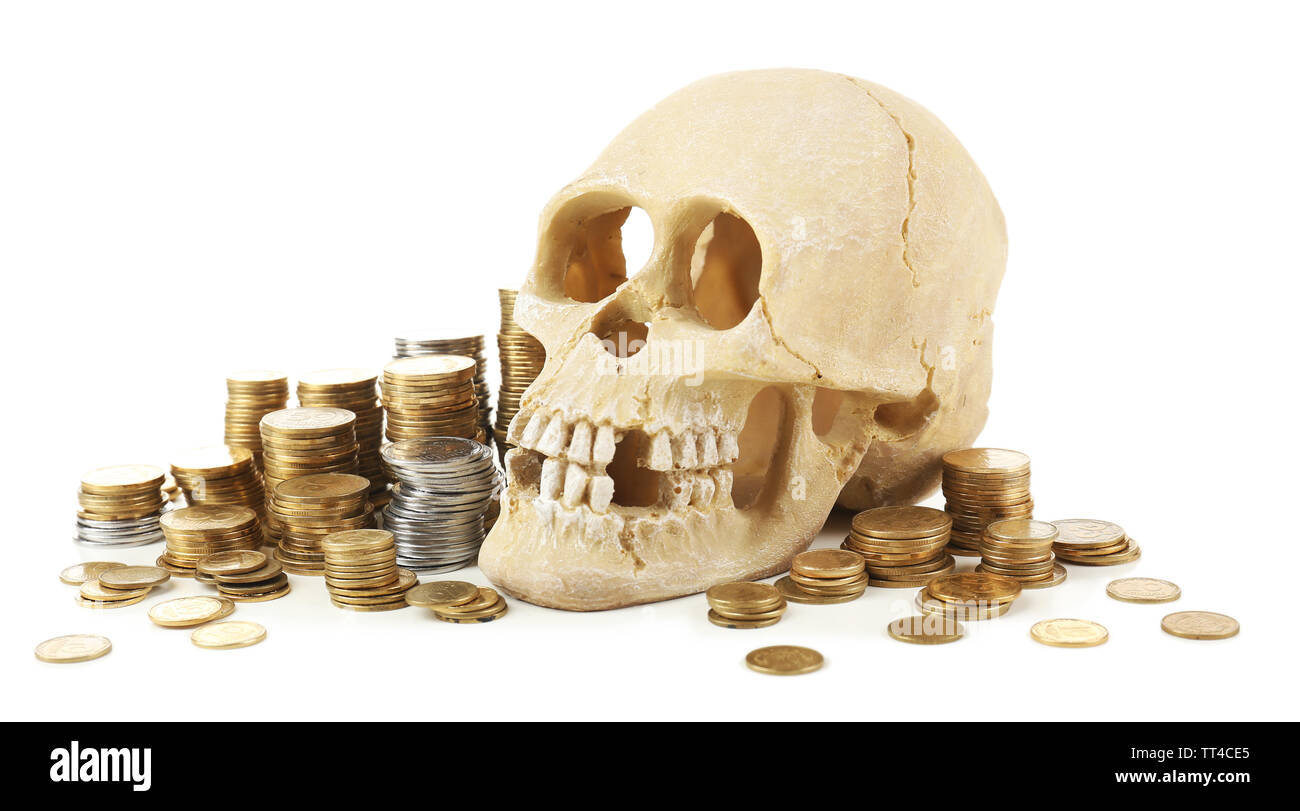 Coins skull Cut Out Stock Images & Pictures - Alamy