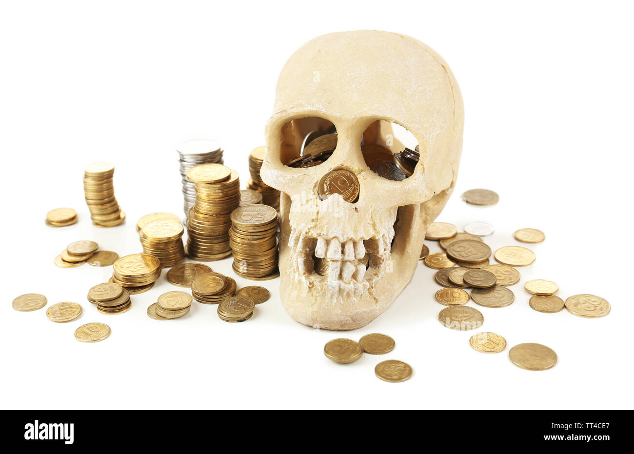 Coins skull Cut Out Stock Images & Pictures - Alamy