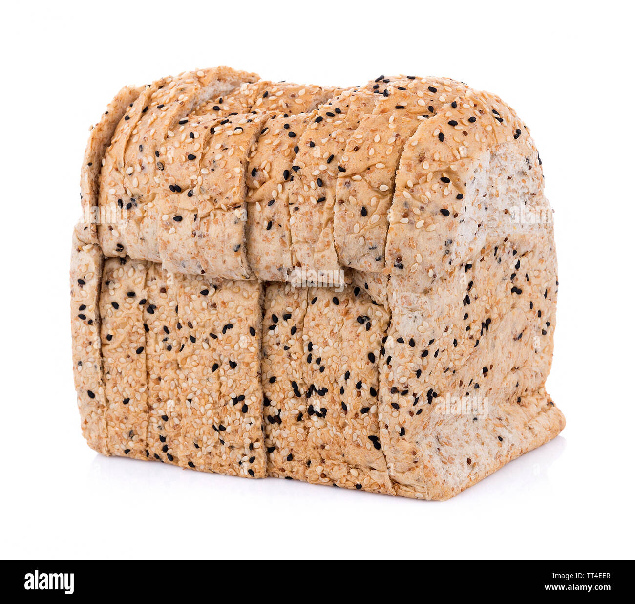whole wheat bread isolated on white background Stock Photo - Alamy
