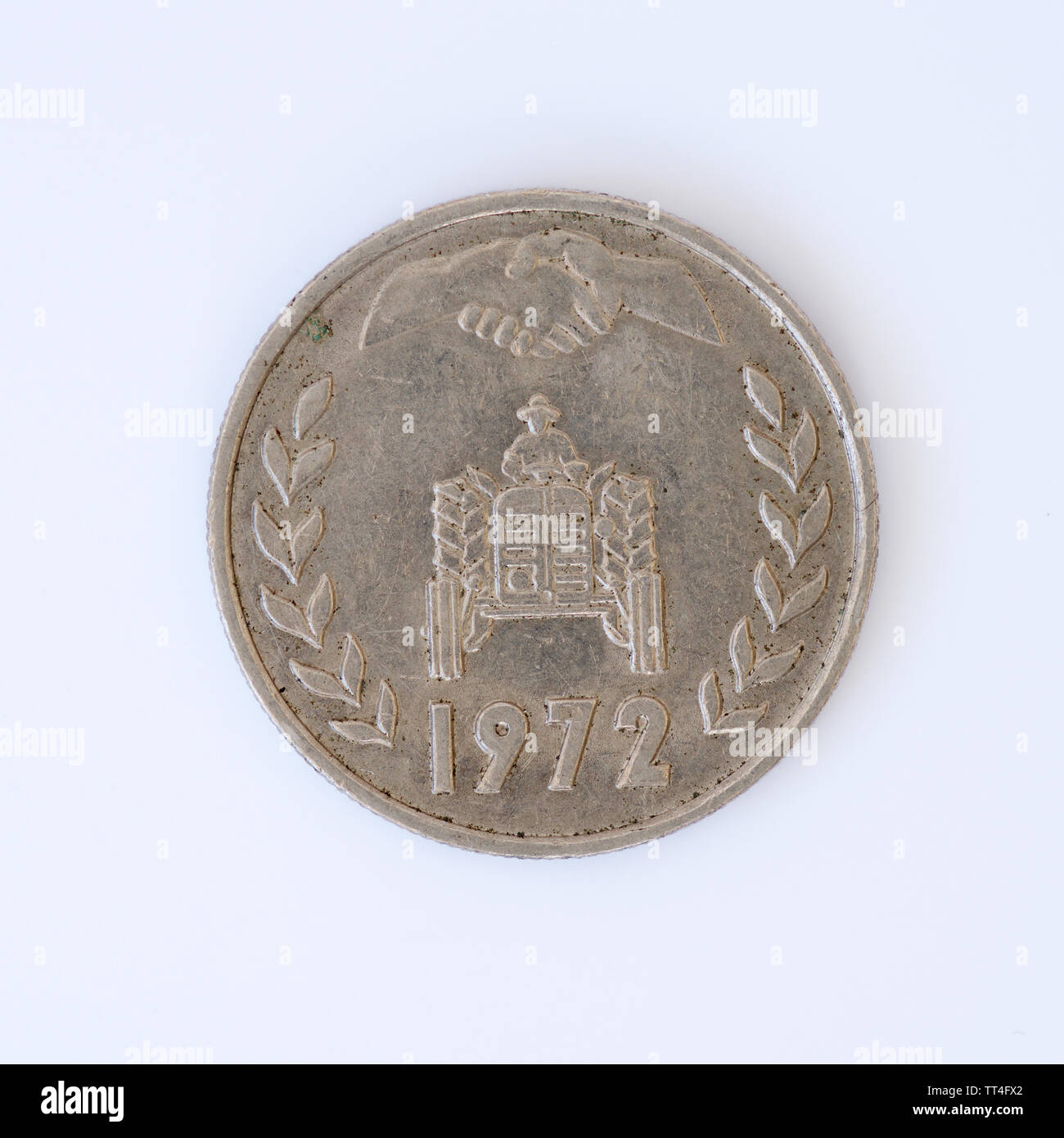 Algeria 1 Dinar Coin - 1972 Stock Photo - Alamy