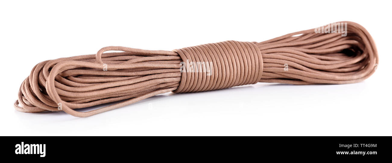 Rope isolated on white Stock Photo - Alamy