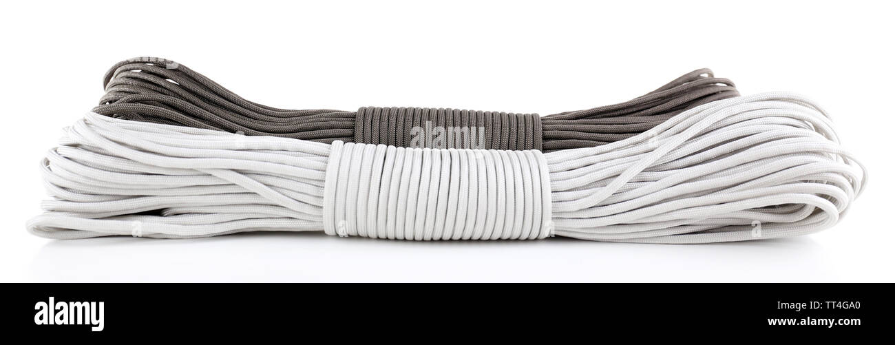 Different rope isolated on white Stock Photo - Alamy