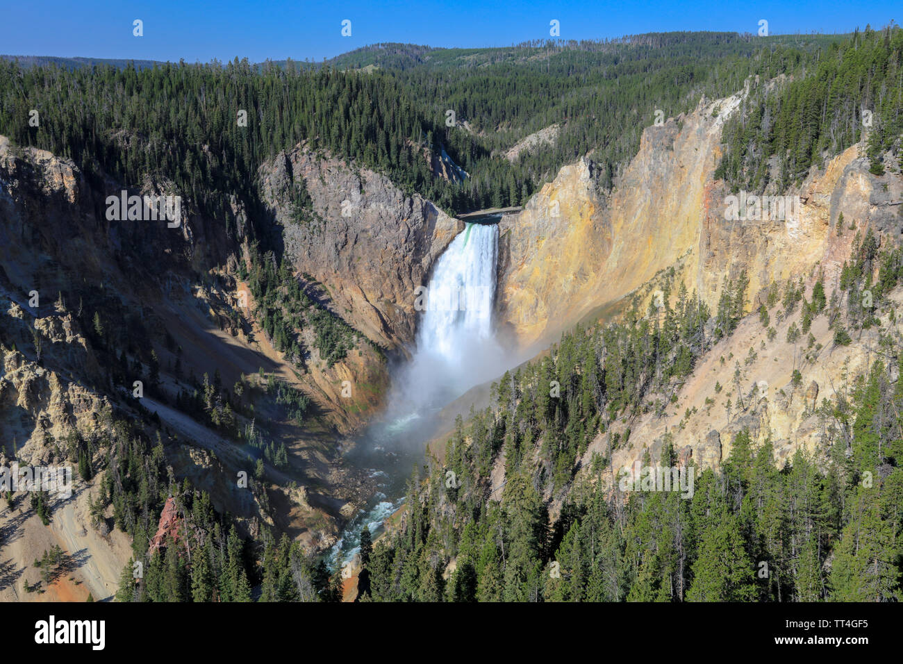 Lower Fall of the Yellowstone River Stock Photo - Alamy