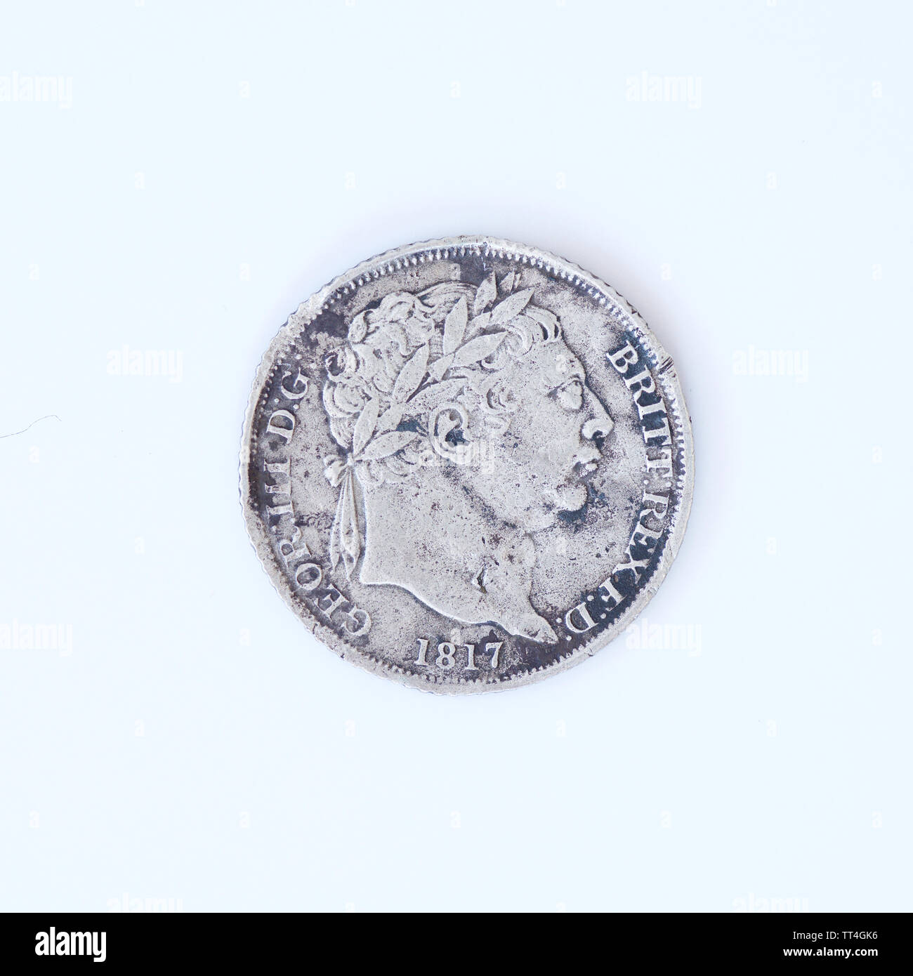 United Kingdom 1 Shilling - George III Coin - 1817 Stock Photo - Alamy