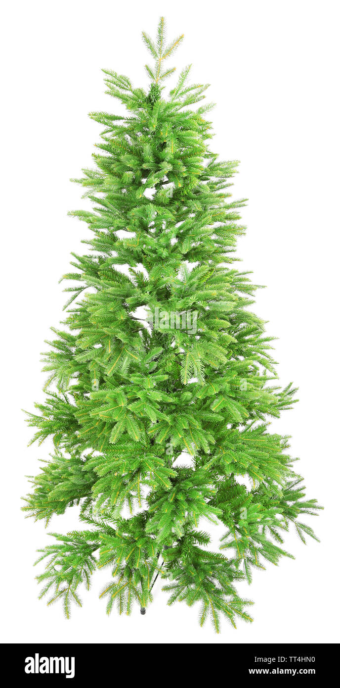 Artificial fir tree isolated on white Stock Photo - Alamy