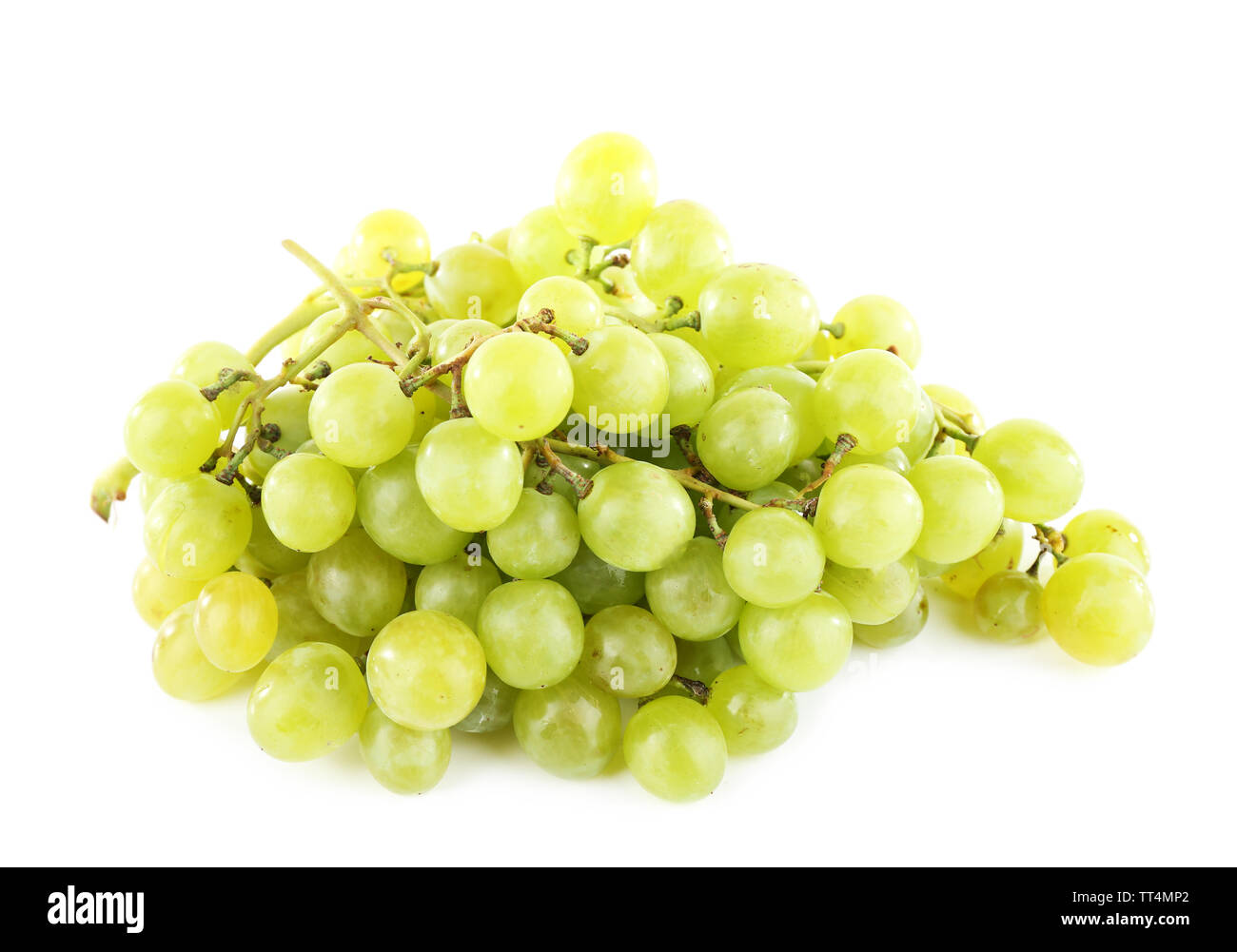 Green grape isolated on white Stock Photo - Alamy