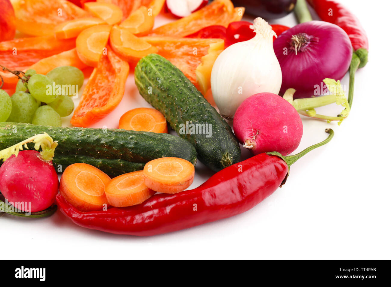 Fresh organic vegetables and fruits close up Stock Photo - Alamy