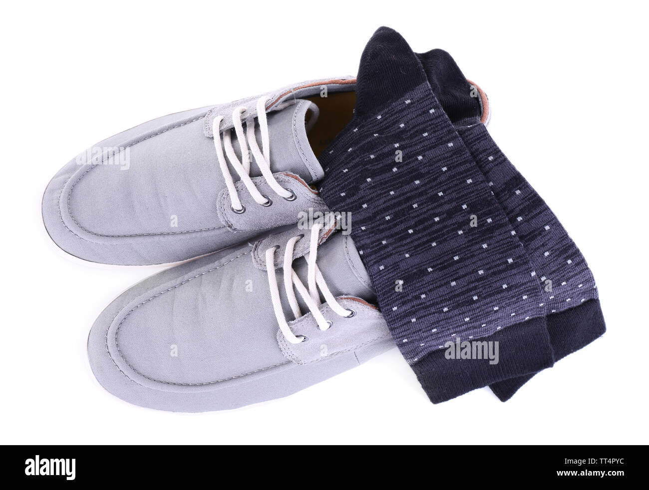 Top-siders and socks isolated on white Stock Photo - Alamy