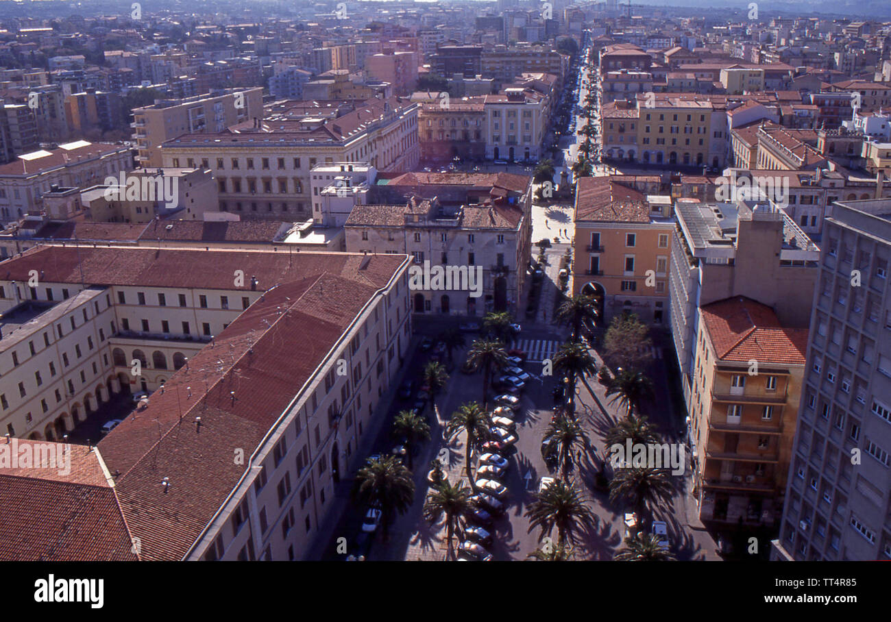 Sassari, sardinia, Italy. Center city from above (Scanned from ...