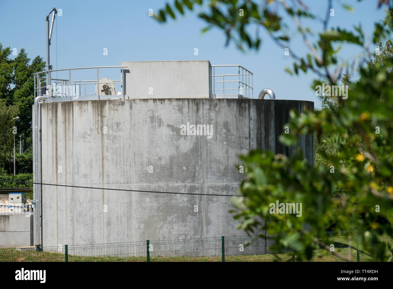 Water reprocessing station, Saint-Germain au Mont d'Or, Rhone, France ...
