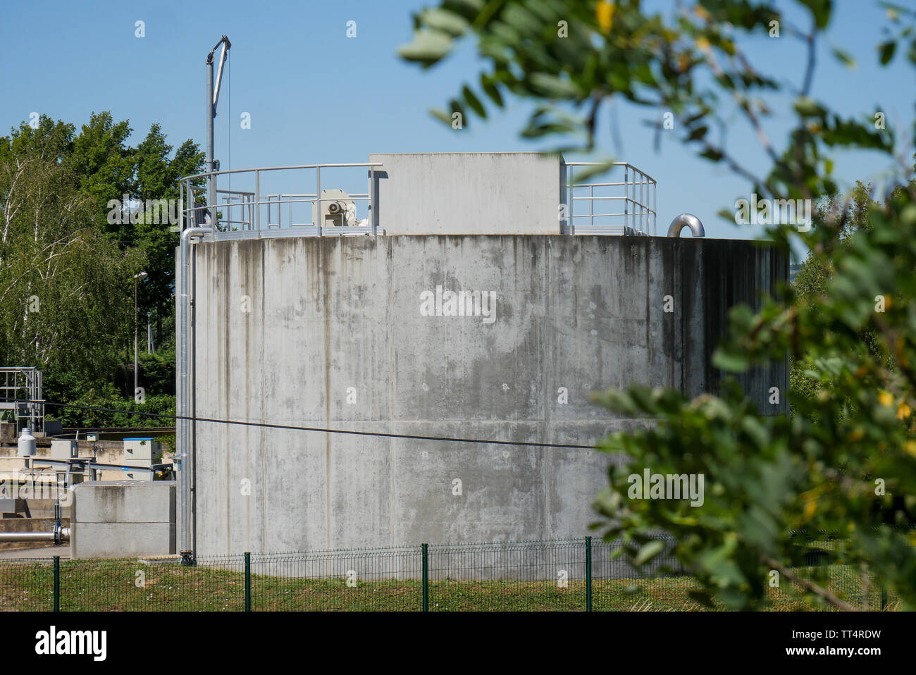Water reprocessing station, Saint-Germain au Mont d'Or, Rhone, France ...