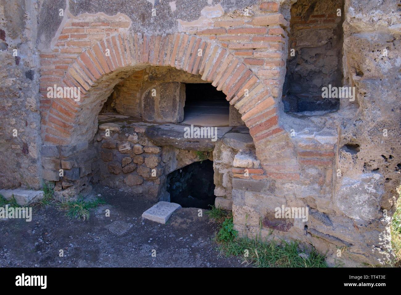 Oven in a bakery among archaeological excavations of the ancient Roman ...
