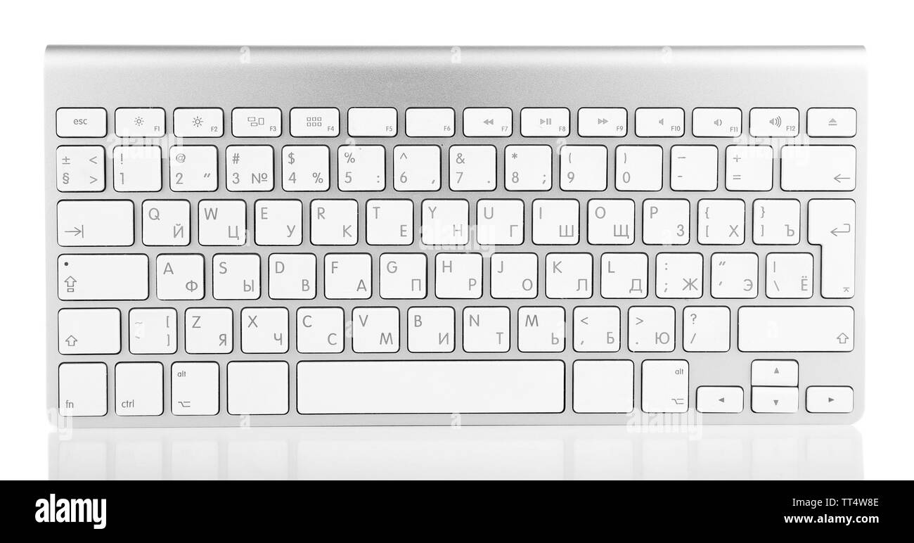 New modern wireless keyboard, isolated on white Stock Photo - Alamy