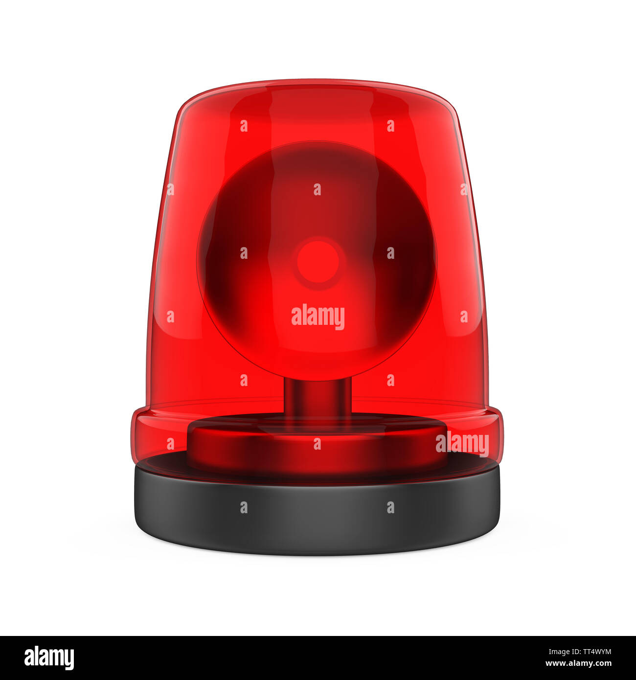 Red Siren Light Isolated Stock Photo - Alamy