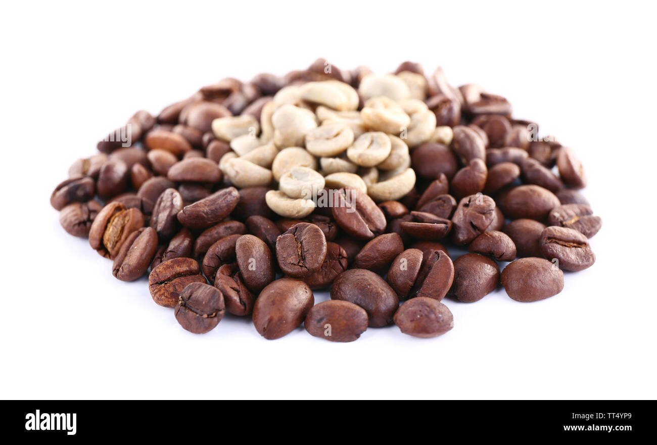 Coffee beans isolated on white Stock Photo - Alamy