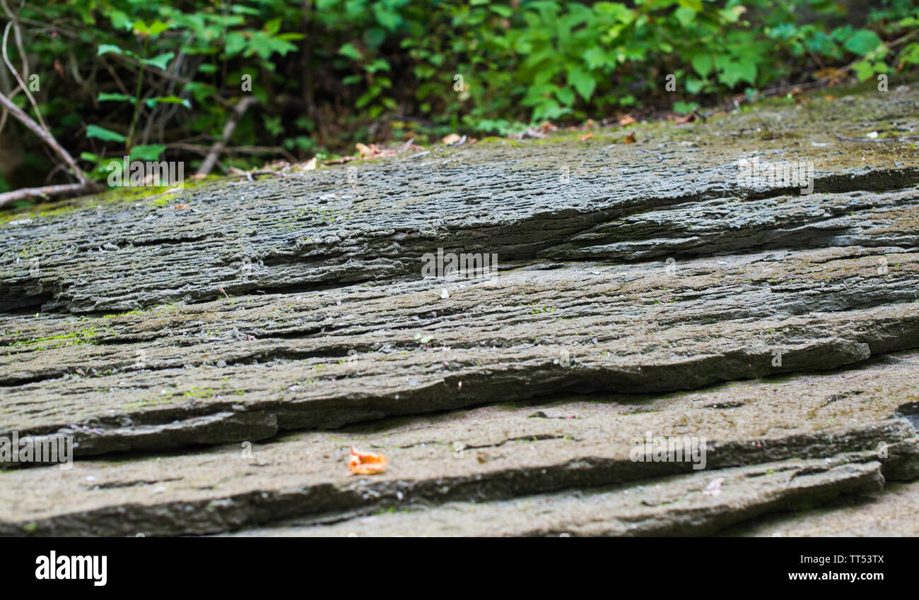 Layered stone rock. Selective focus Stock Photo - Alamy