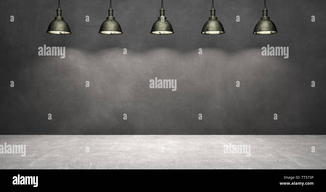 rustic emty room with stone wall - Illustration Stock Photo - Alamy