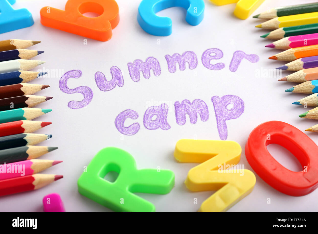 Summer Camp concept Stock Photo - Alamy