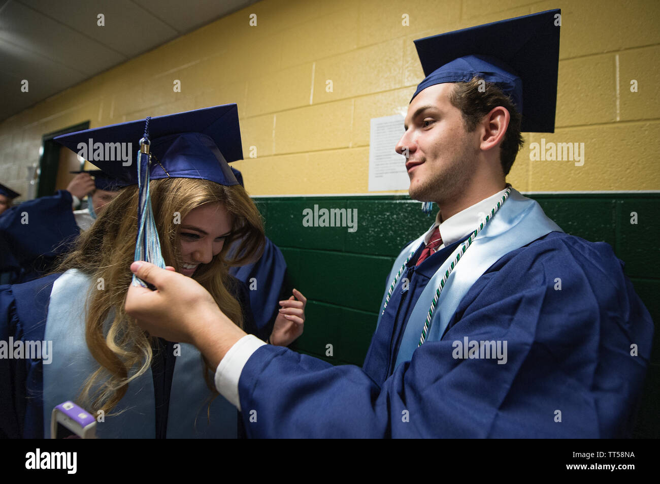UNITED STATES - June 13, 2016: Graduating seniors Brittani Eaton and ...