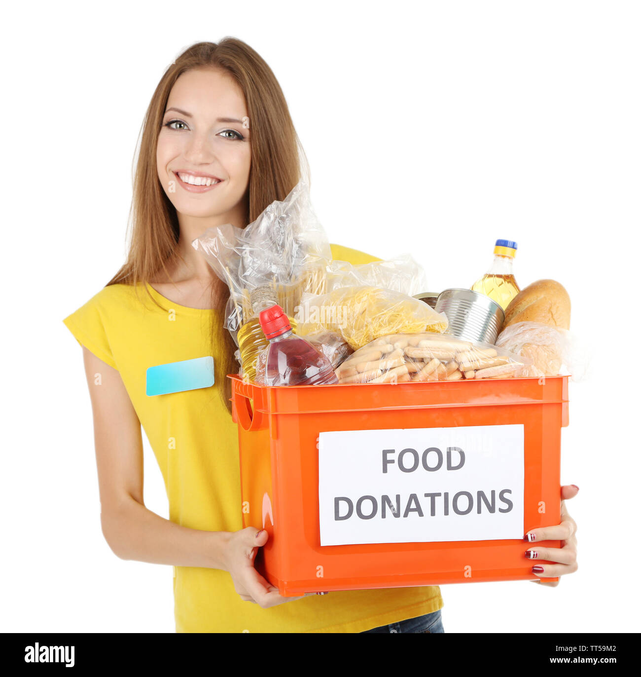 Food donation box children hi-res stock photography and images - Alamy