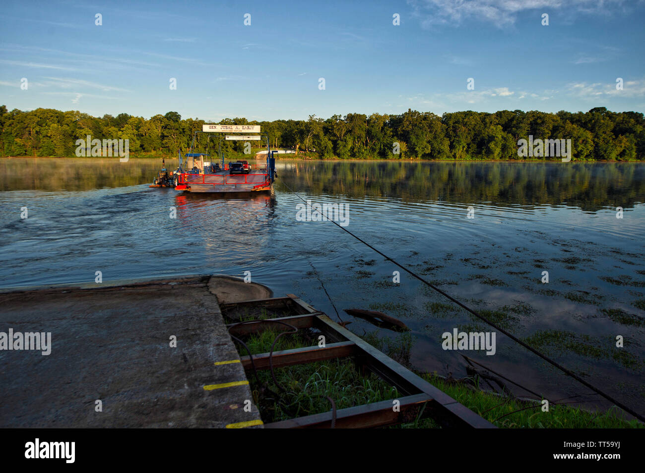 UNITED STATES - August 15, 2016: The ferry known as Whites Ferry with ...