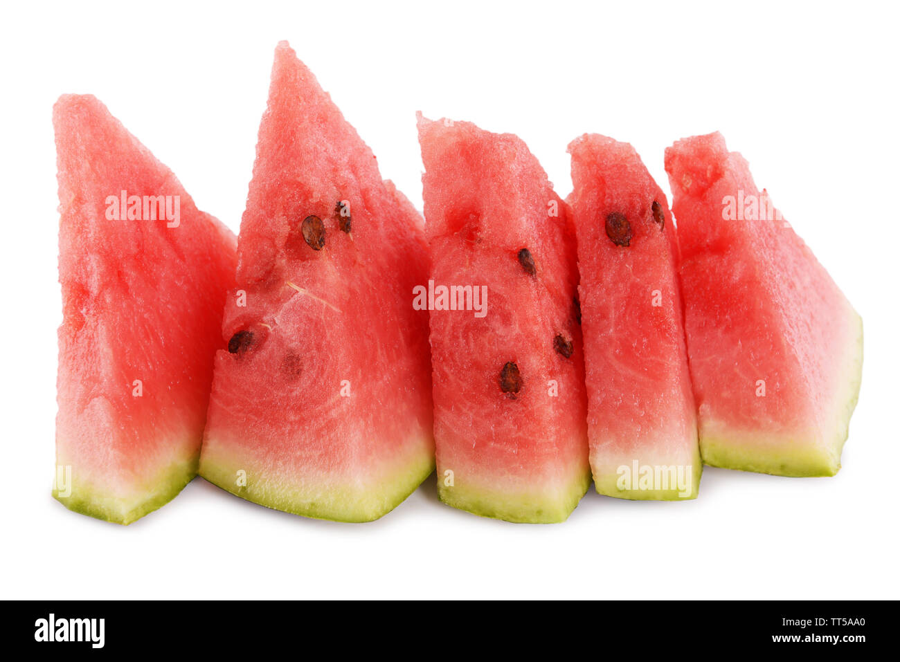 Slices of watermelon isolated on white Stock Photo - Alamy