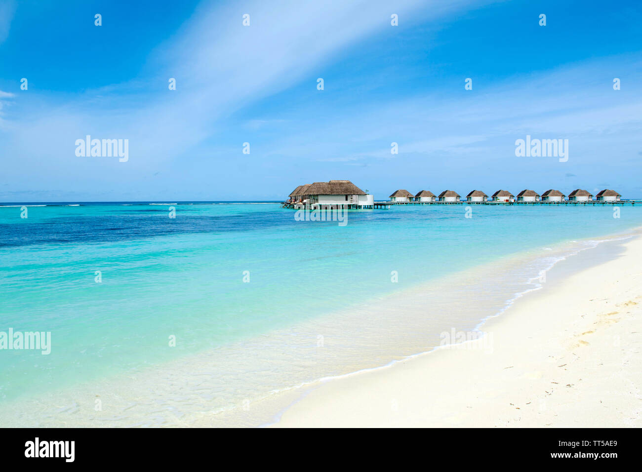The beautiful landscape of the deserted Indian Ocean sandy beach ...
