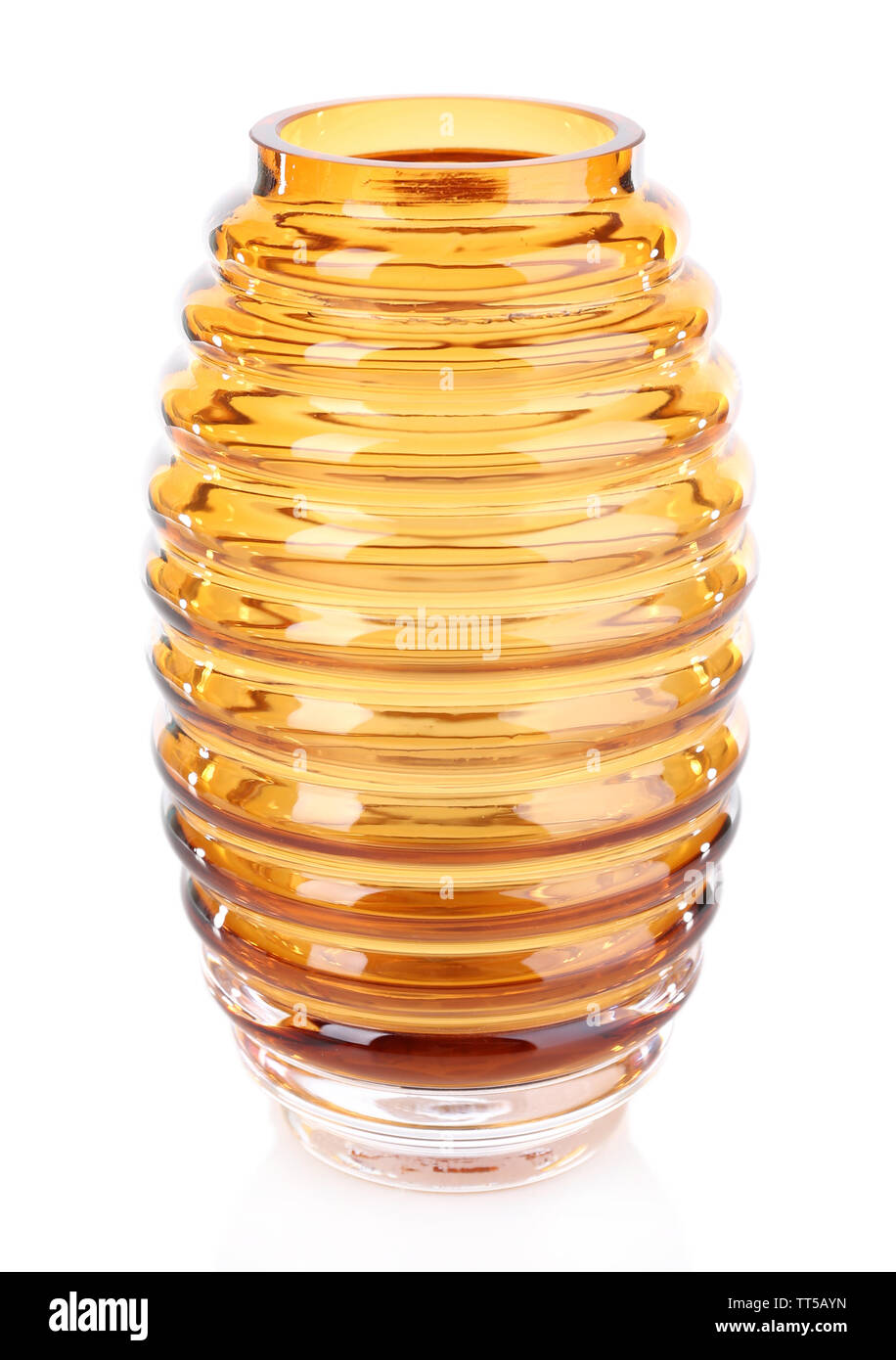Glass vase isolated on white Stock Photo - Alamy