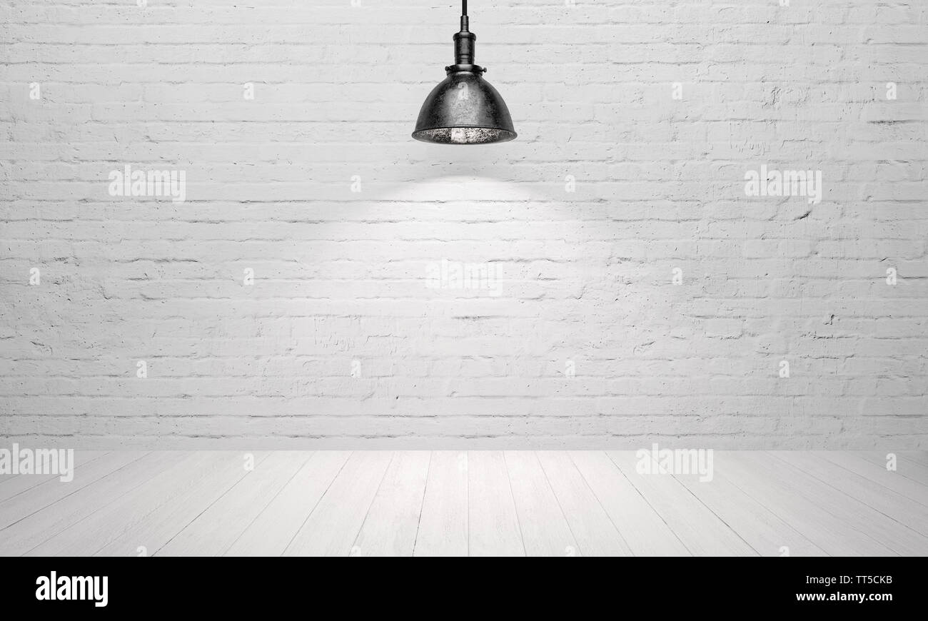 rustic emty room with stone wall - Illustration Stock Photo - Alamy