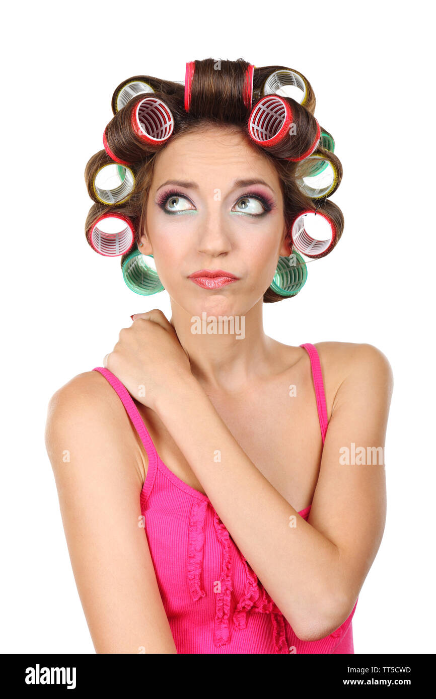 Hair rollers vintage hi-res stock photography and images - Alamy