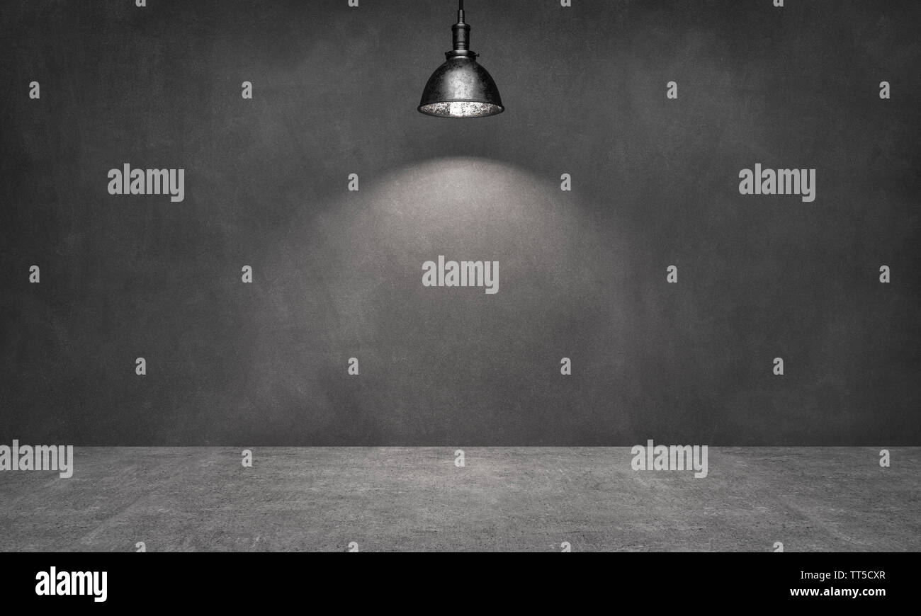 rustic emty room with stone wall - Illustration Stock Photo - Alamy