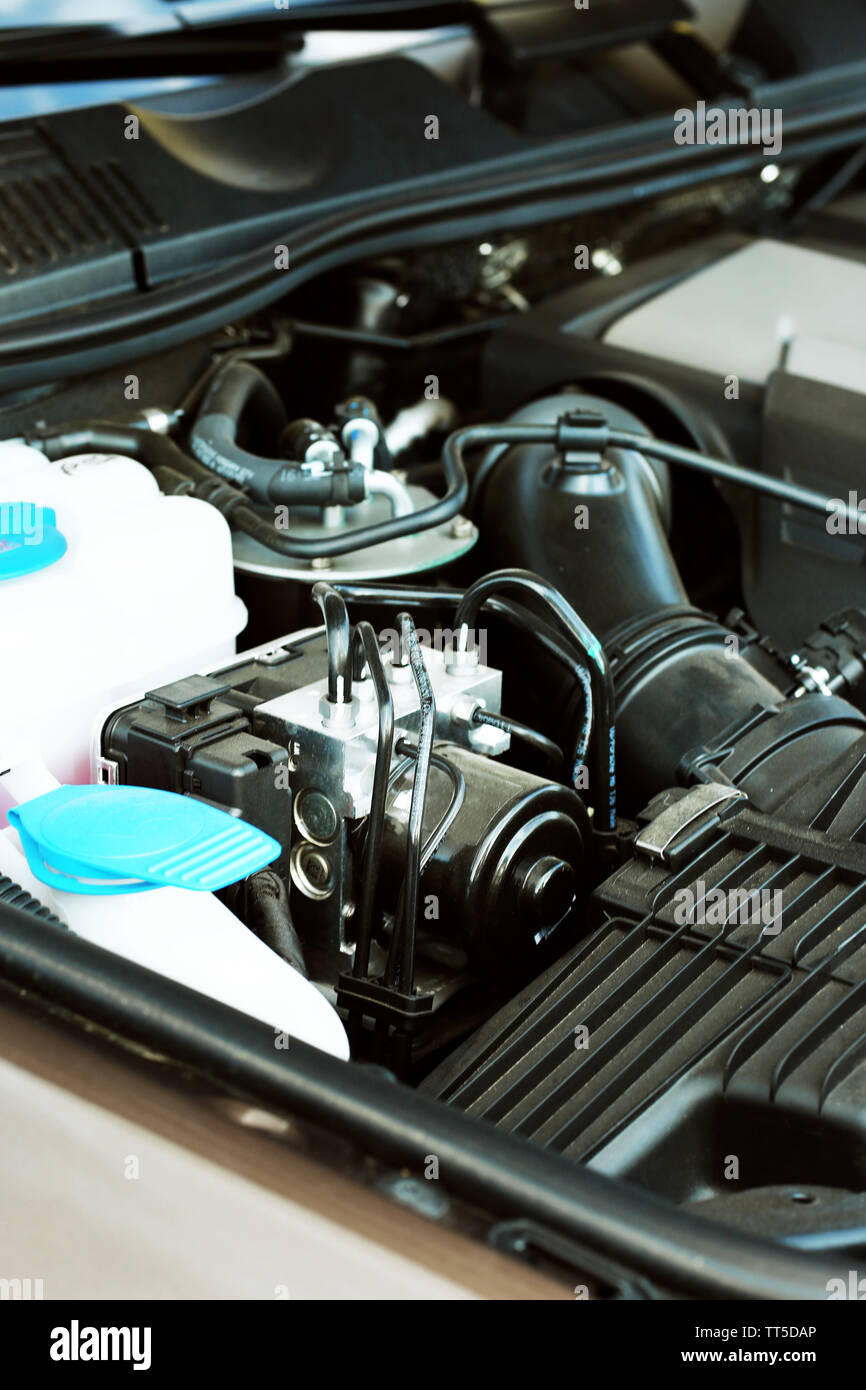 Closeup motor block Stock Photo - Alamy